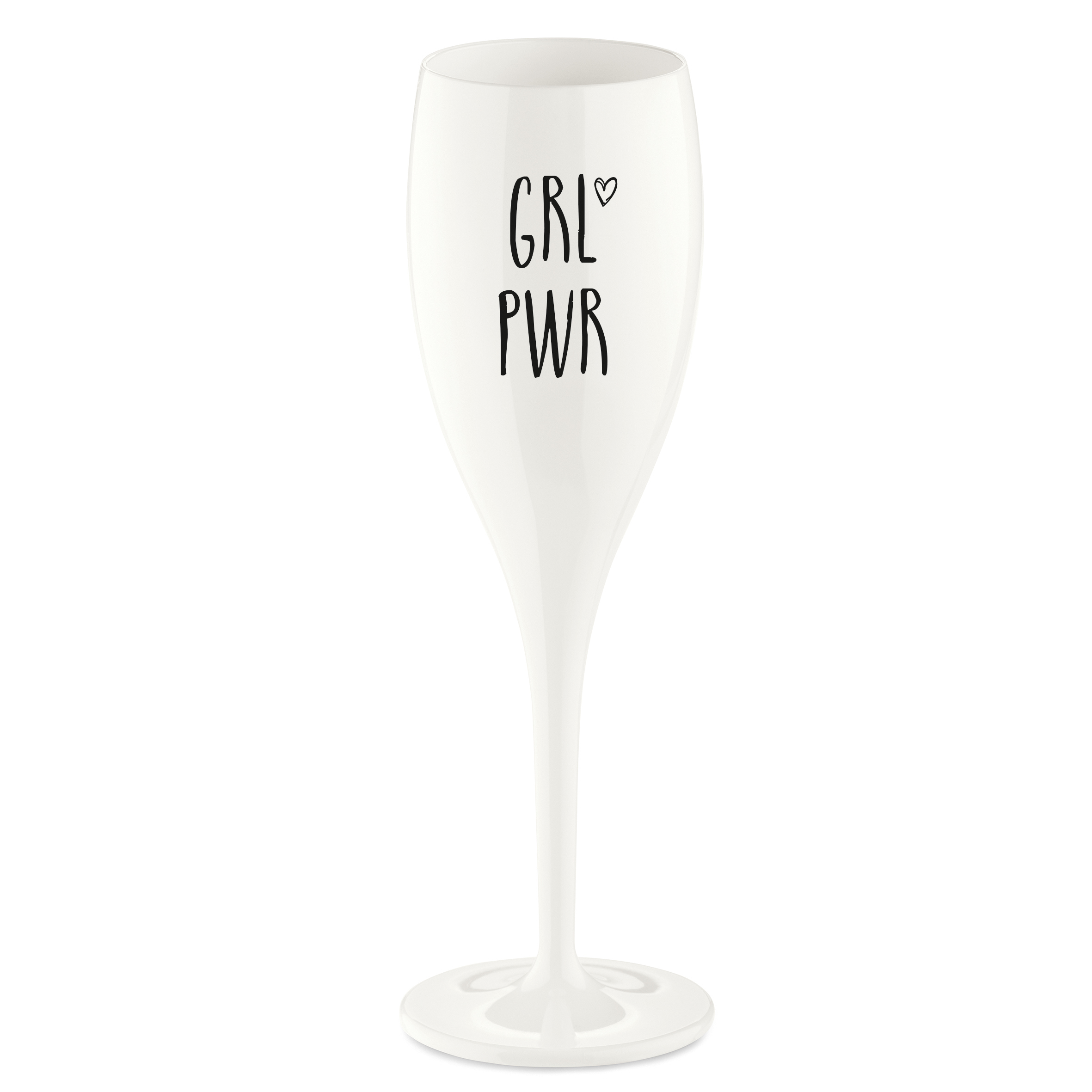 6-pack Champagneglas CHEERS med texten GRL PWR i giftfri återinnignsbar ...